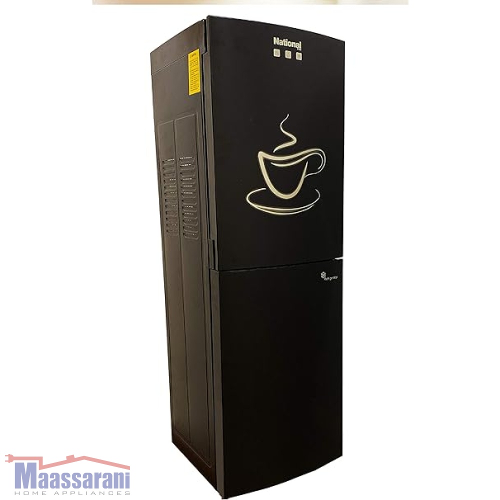 NATIONAL WATER DISPENSER 2 TAPS WITH REFRIGERATOR CABINE BLACK-VNF512BL ...