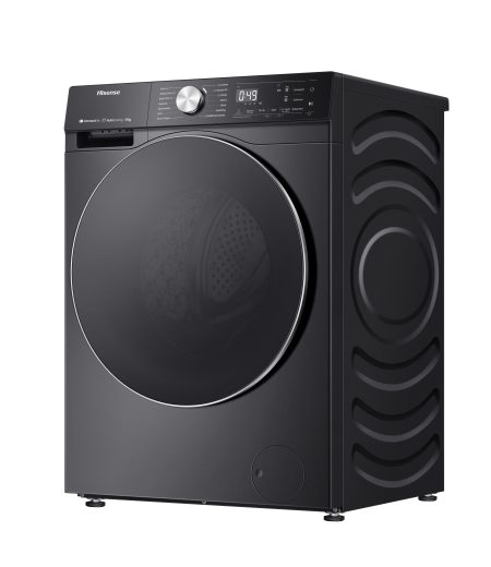 HISENSE WASHING MACHINE 12 KG FRONT LOADING WIFI AUTO DOSE BLACK ...